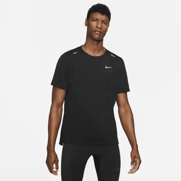 Nike Rise 365 Dri-fit Short-sleeve Running Top - Black
