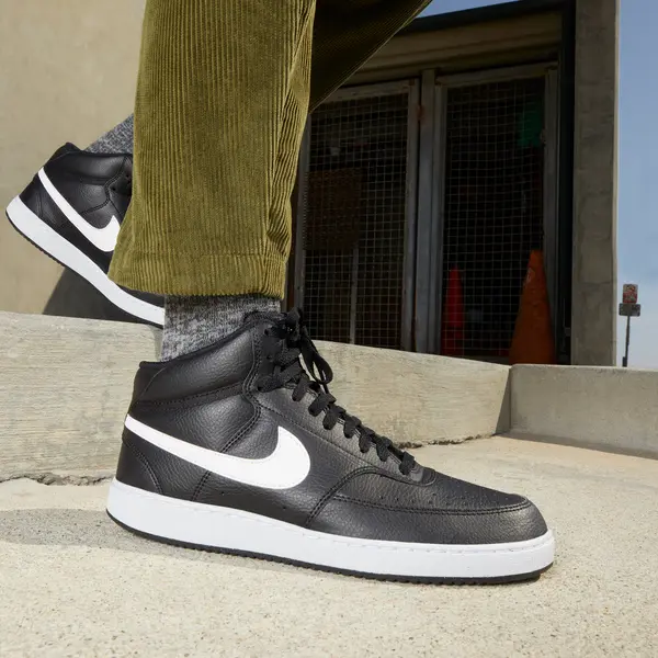 Nike Court Vision Mid Next Nature Sneakers - Black
