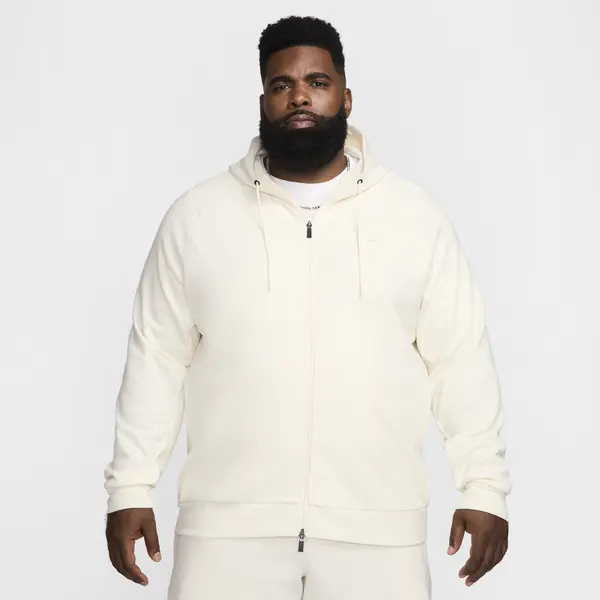 Nike Primary Fleece Dri-fit Uv Full-zip Performance Hoodie - Brown
