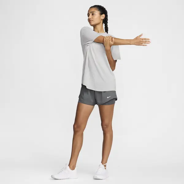 Nike One Relaxed Dri-fit Short-sleeve Top - Grey