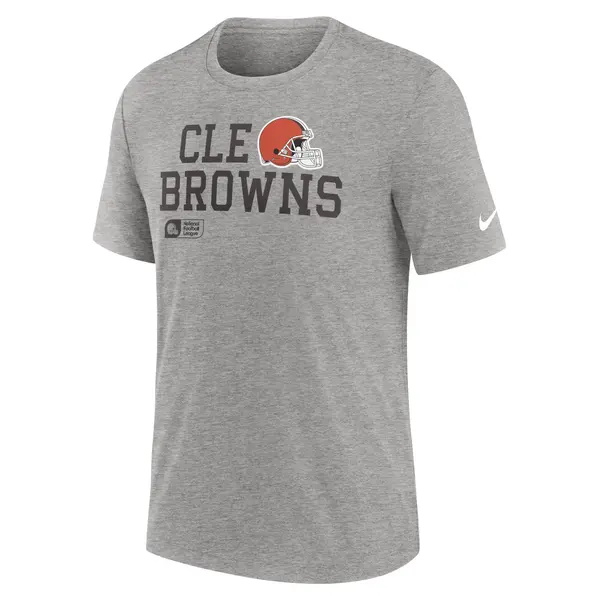 Nike Cleveland Browns Overlap Lockup Nfl T-shirt - Grey
