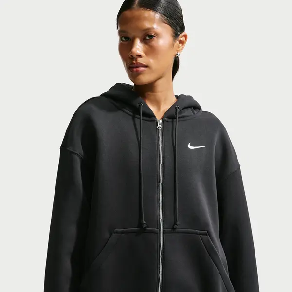 Nike Sportswear Phoenix Fleece Oversized Full-zip Hoodie - Black