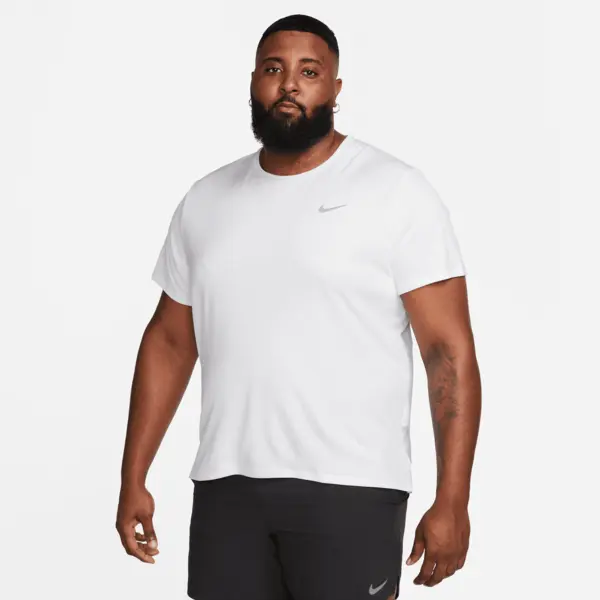 Nike Miler Dri-fit Short-sleeve Running Top - White