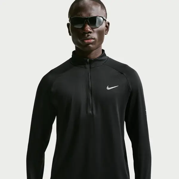 Nike Stride Dri-fit 1/2-zip Performance Top - Black