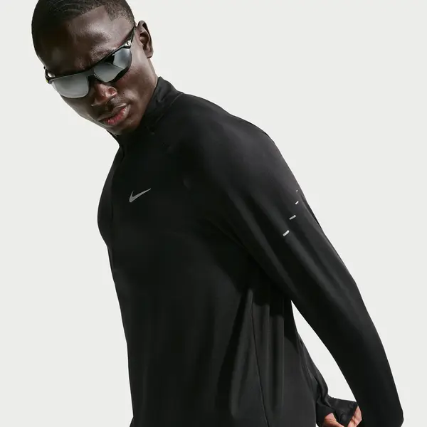 Nike Stride Dri-fit 1/2-zip Running Top - Black