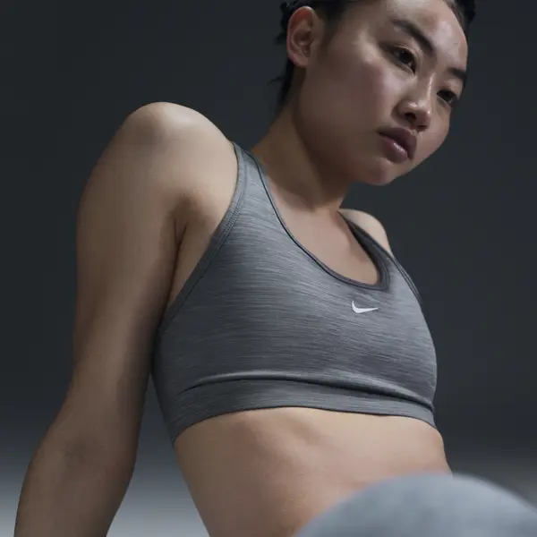 Nike Swoosh Light Support Non-padded Sports Bra - Grey