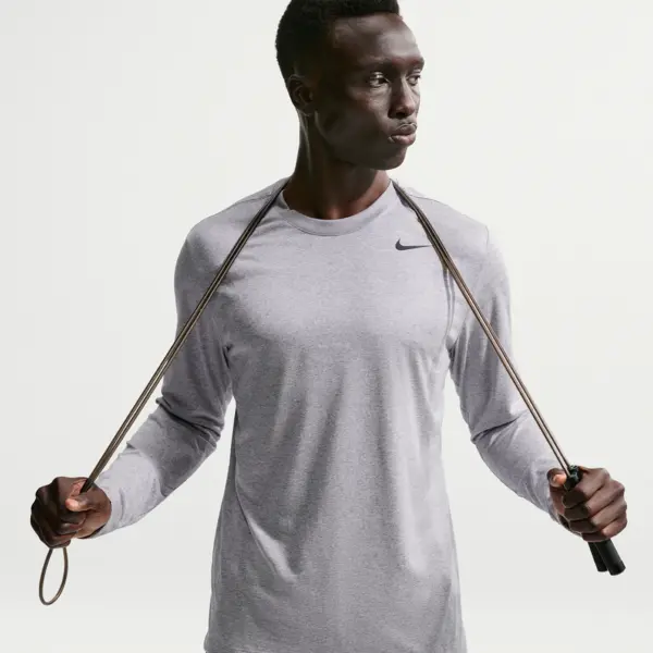Nike Dri-fit Legend Long-sleeve Fitness Top - Grey