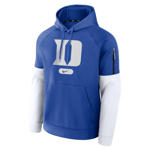 Nike Duke Devils Therma College Pullover Hoodie - Blue