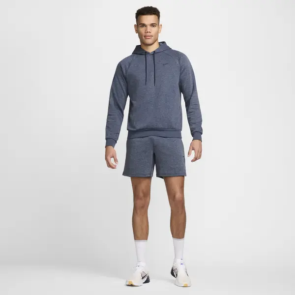 Nike Primary Fleece Dri-fit Uv Pullover Performance Hoodie - Blue