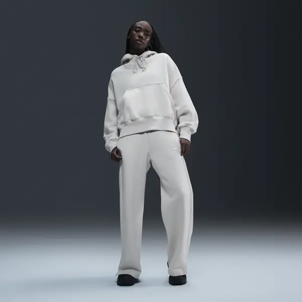 Nike Sportswear Phoenix Fleece High-waisted Wide-leg Sweatpants - Brown