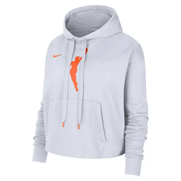 Nike Team 13 Courtside Wnba Cropped Pullover Hoodie - White