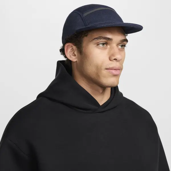 Nike Fly Cap Unstructured Flat Bill Tech Fleece Cap - Blue