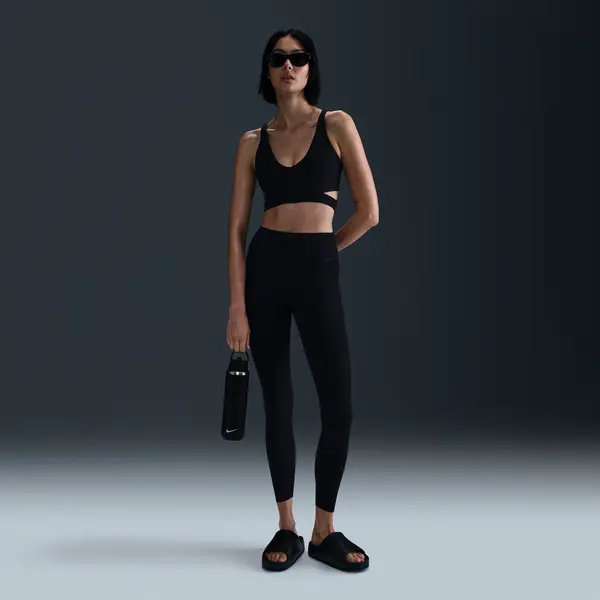 Nike Zenvy Rib High-waisted 7/8 Leggings - Black