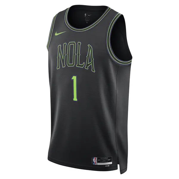 Nike Zion Williamson New Orleans Pelican City Edition 2023/24 Dri-fit Nba Swingman Jersey - Black