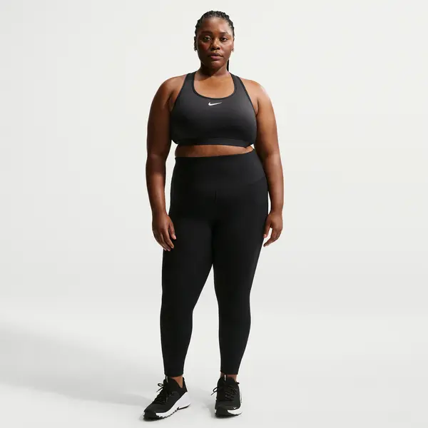 Nike Swoosh Medium Support Padded Sports Bra - Black