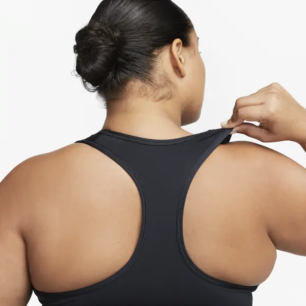 Nike Swoosh Medium Support Padded Sports Bra - Black