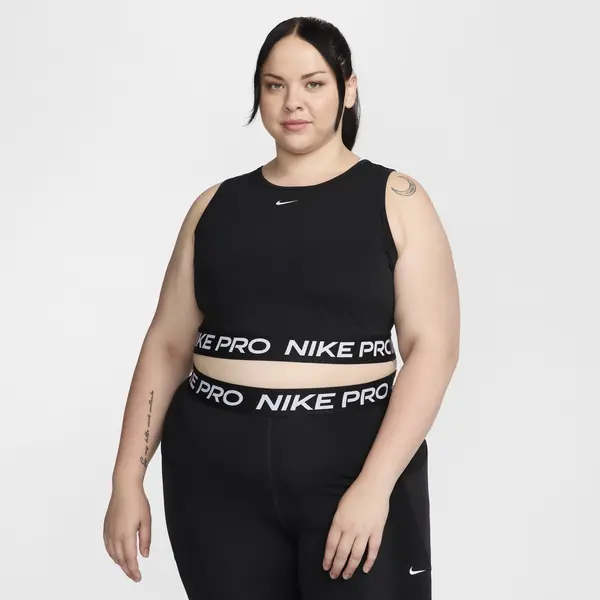 Nike Pro Dri-fit Cropped Tank Top - Black