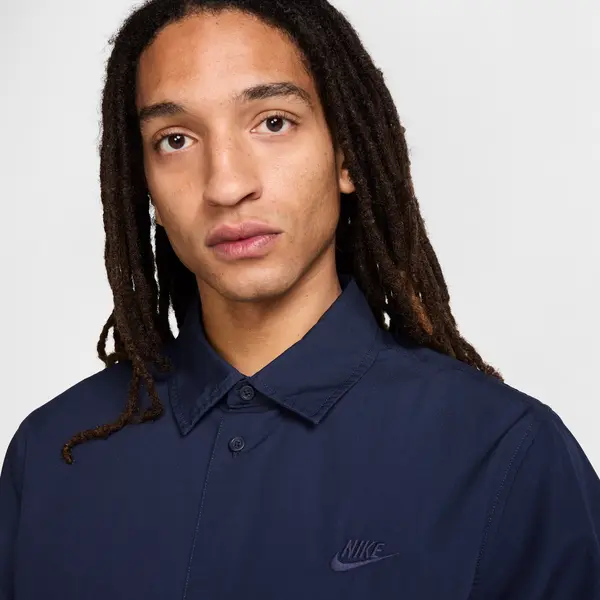 Nike Club Short-sleeve Button-down Shirt - Blue
