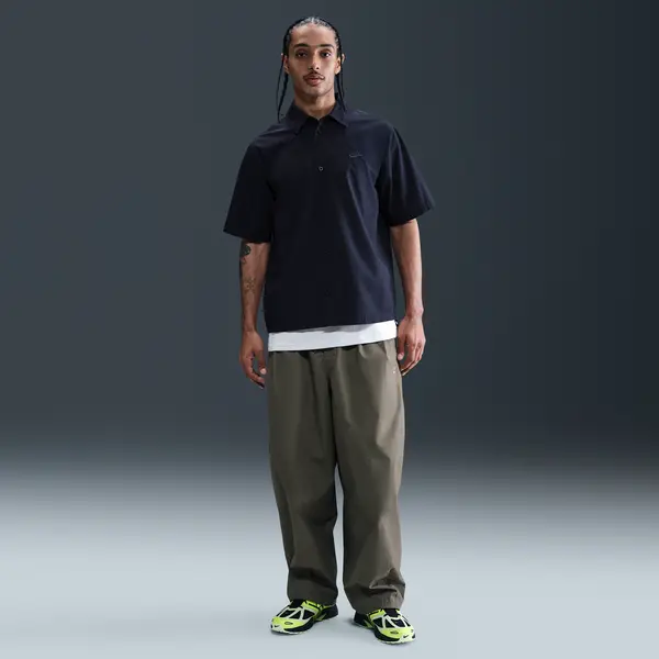 Nike Club Short-sleeve Button-down Shirt - Blue