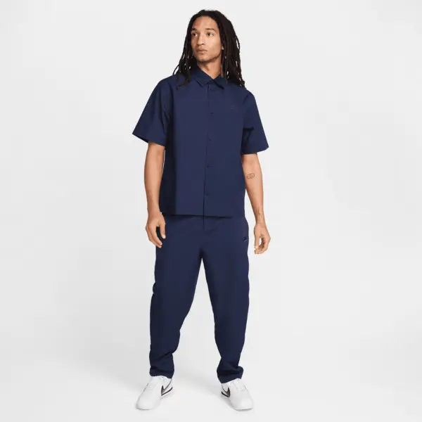 Nike Club Short-sleeve Button-down Shirt - Blue