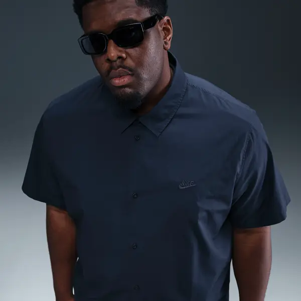 Nike Club Short-sleeve Button-down Shirt - Blue