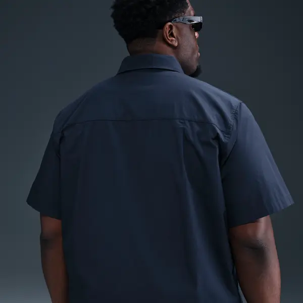 Nike Club Short-sleeve Button-down Shirt - Blue