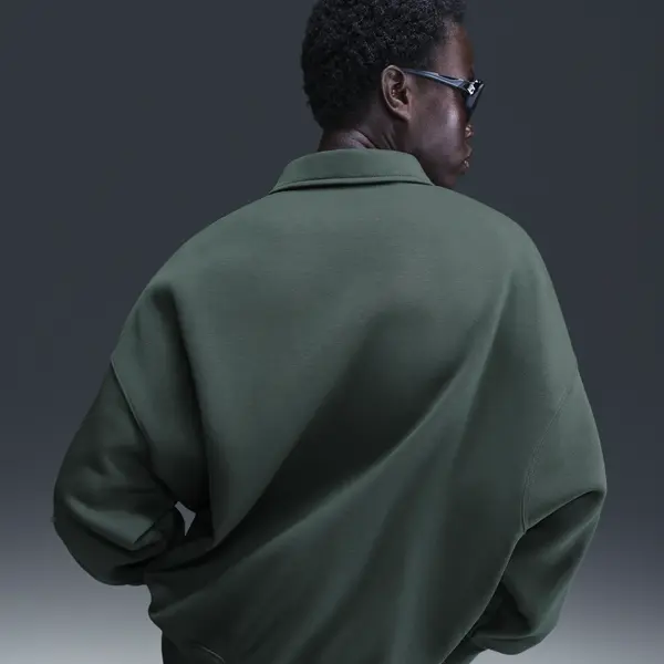 Nike Sportswear Phoenix Fleece Oversized 1/4-zip Polo - Green