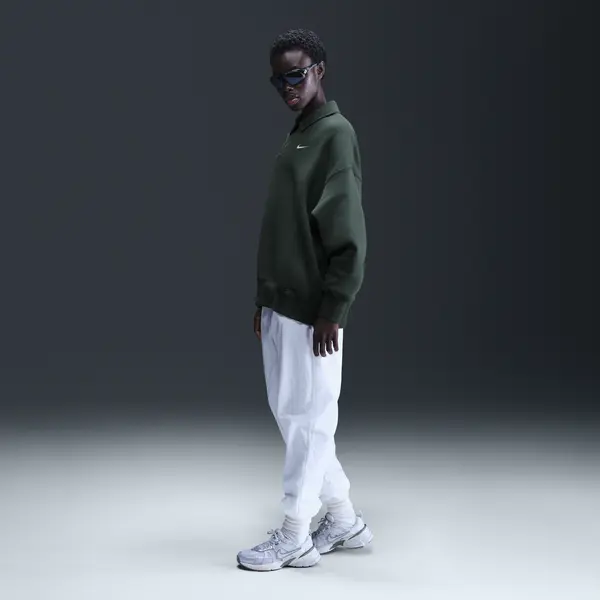 Nike Sportswear Phoenix Fleece Oversized 1/4-zip Polo - Green