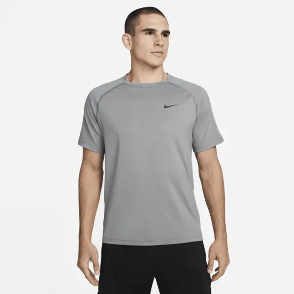 Nike Dri-fit Short-sleeve Fitness Top - Grey