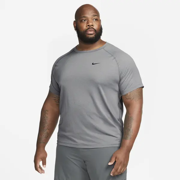 Nike Ready Dri-fit Short-sleeve Fitness Top - Grey