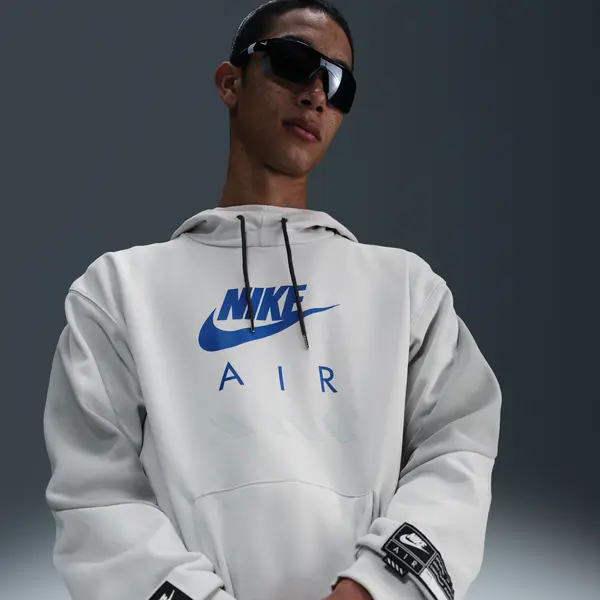 Nike Air Fleece Pullover Hoodie - Grey