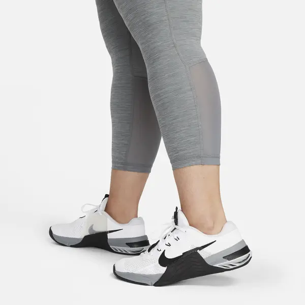 Nike Pro Mid-rise Crop Mesh-panel Leggings