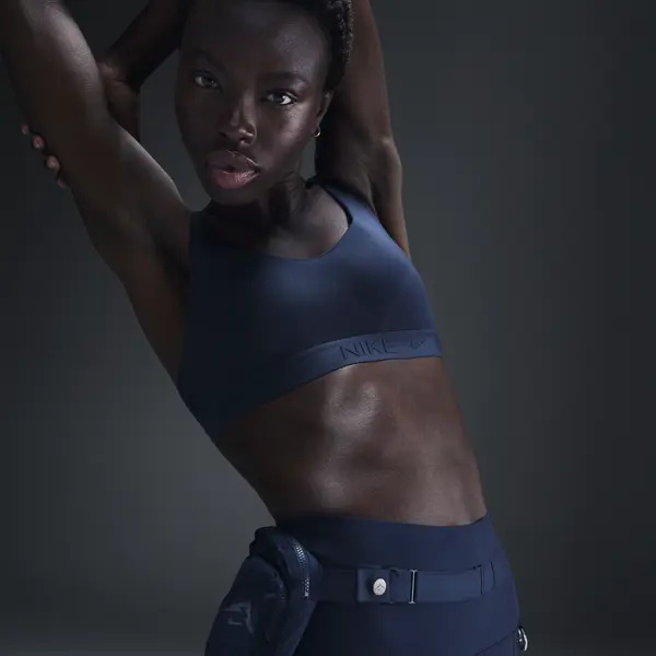 Nike Indy High Support Padded Adjustable Sports Bra - Blue