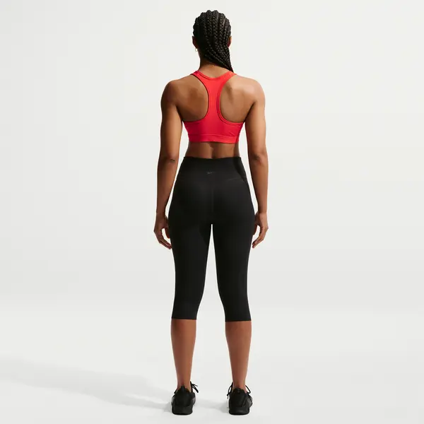 Nike Swoosh Medium-support Padded Sports Bra - Red