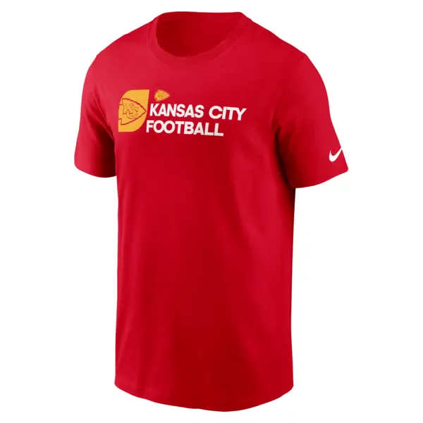 Nike Kansas City Chiefs Team Outline Essential T-shirt Nfl T-shirt - Red