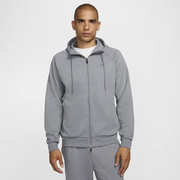 Nike Primary Fleece Dri-fit Uv Full-zip Performance Hoodie - Grey