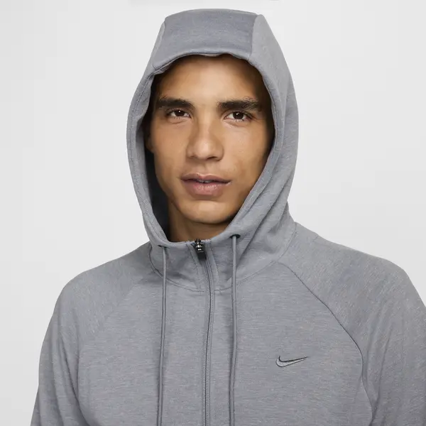 Nike Primary Fleece Dri-fit Uv Full-zip Performance Hoodie - Grey