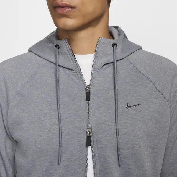 Nike Primary Fleece Dri-fit Uv Full-zip Performance Hoodie - Grey