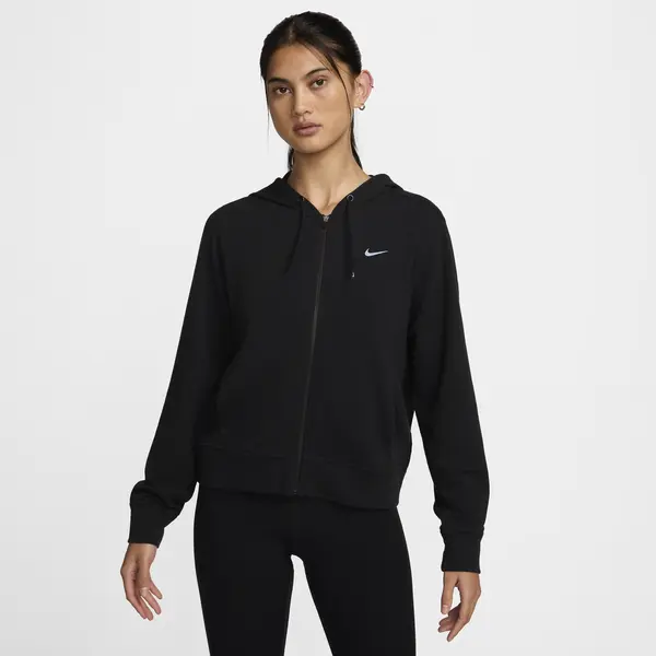 Nike Dri-fit One Full-zip French Terry Hoodie - Black