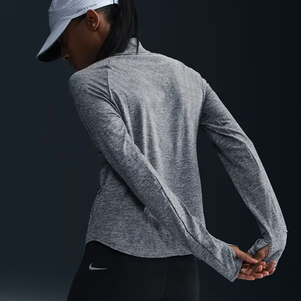 Nike Swift Dri-fit Uv 1/4-zip Running Top - Grey