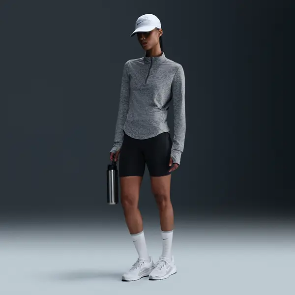 Nike Swift Dri-fit Uv 1/4-zip Running Top - Grey