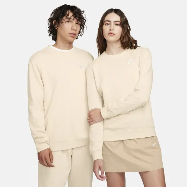 Nike Sportswear Club Fleece Crew-neck Sweatshirt - Brown