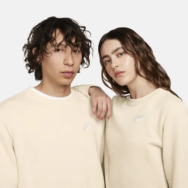 Nike Sportswear Club Fleece Crew-neck Sweatshirt - Brown