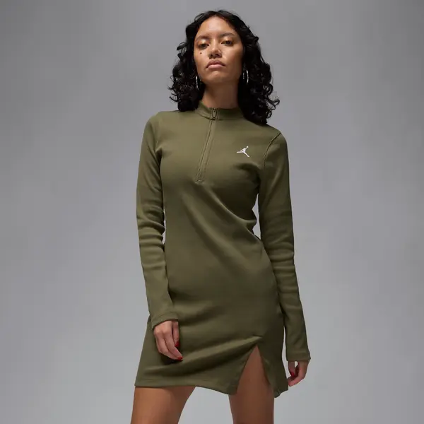 JORDAN 1/2-zip Long-sleeve Knit Dress