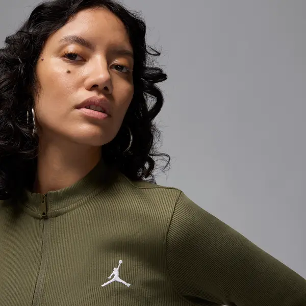 knee length dresses for ladies Air Jordan Womens 1/2 Zip Longsleeve Knit Dress – Extra Butter main image 1