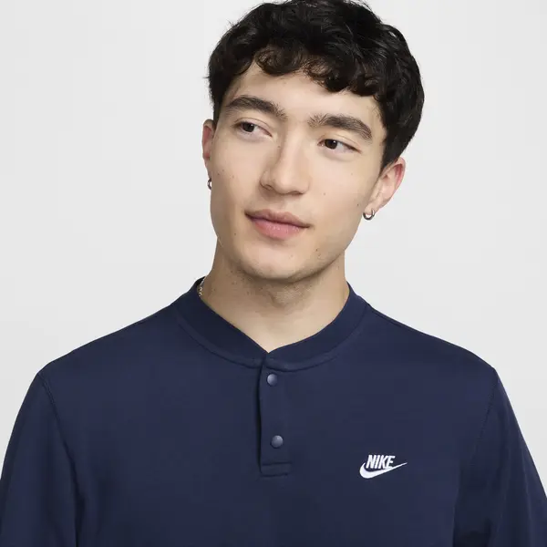 Nike Club Long-sleeve Henley - Blue