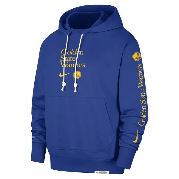 Nike Golden State Warriors Standard Issue Courtside Dri-fit Nba Hoodie - Blue