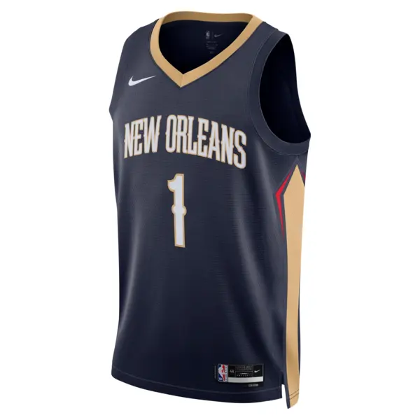 Nike New Orleans Pelicans Icon Edition Dri-fit Nba Swingman Jersey - Blue