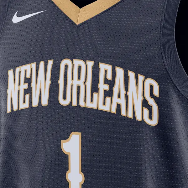 Nike New Orleans Pelicans Icon Edition Dri-fit Nba Swingman Jersey - Blue