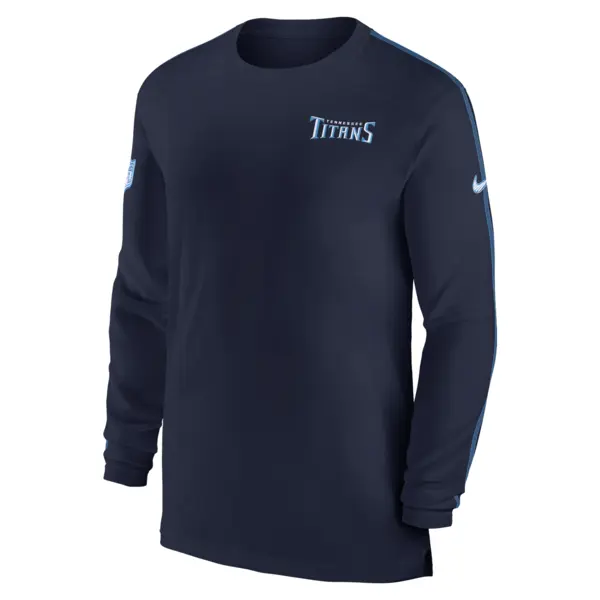 Nike Tennessee Titans Sideline Coach Dri-fit Nfl Long-sleeve Top - Blue